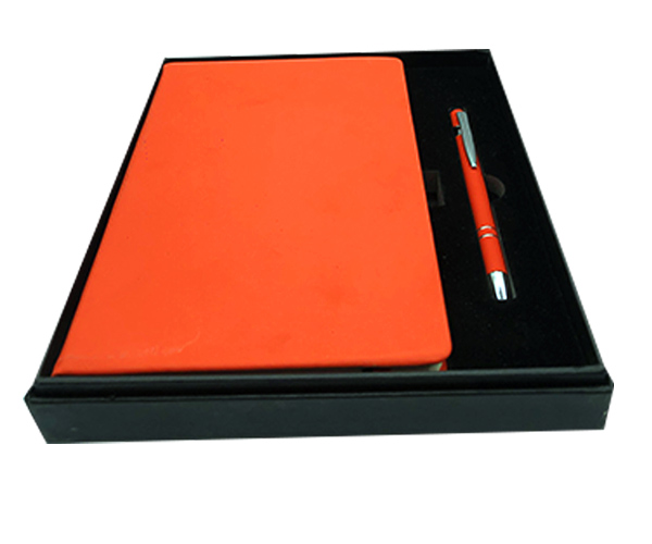 COFFRET BLOC NOTE + STYLO DE LUX MARRON | PETIT MBOPPI